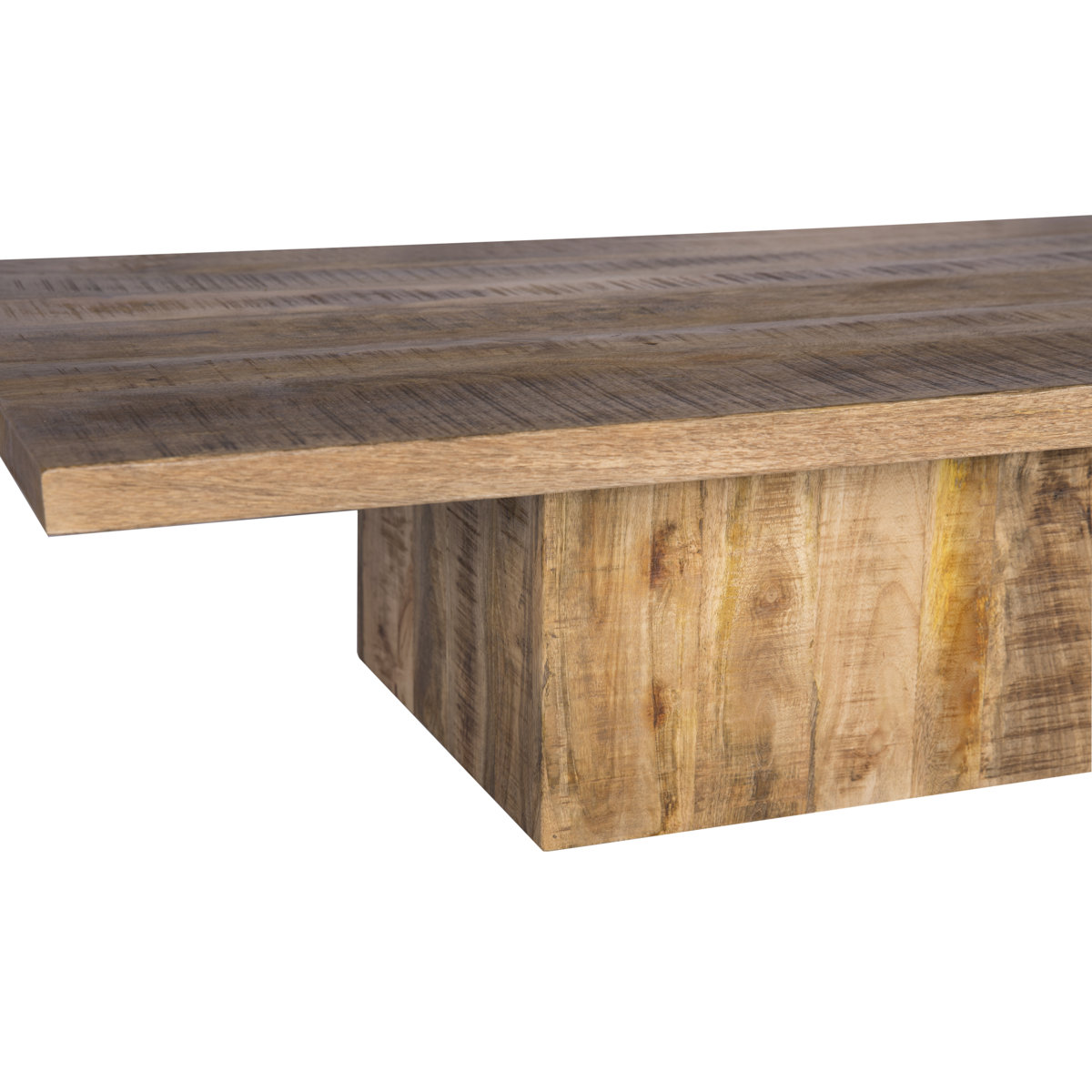 Loon Peak® Elicio Solid Wood Block Coffee Table & Reviews | Wayfair